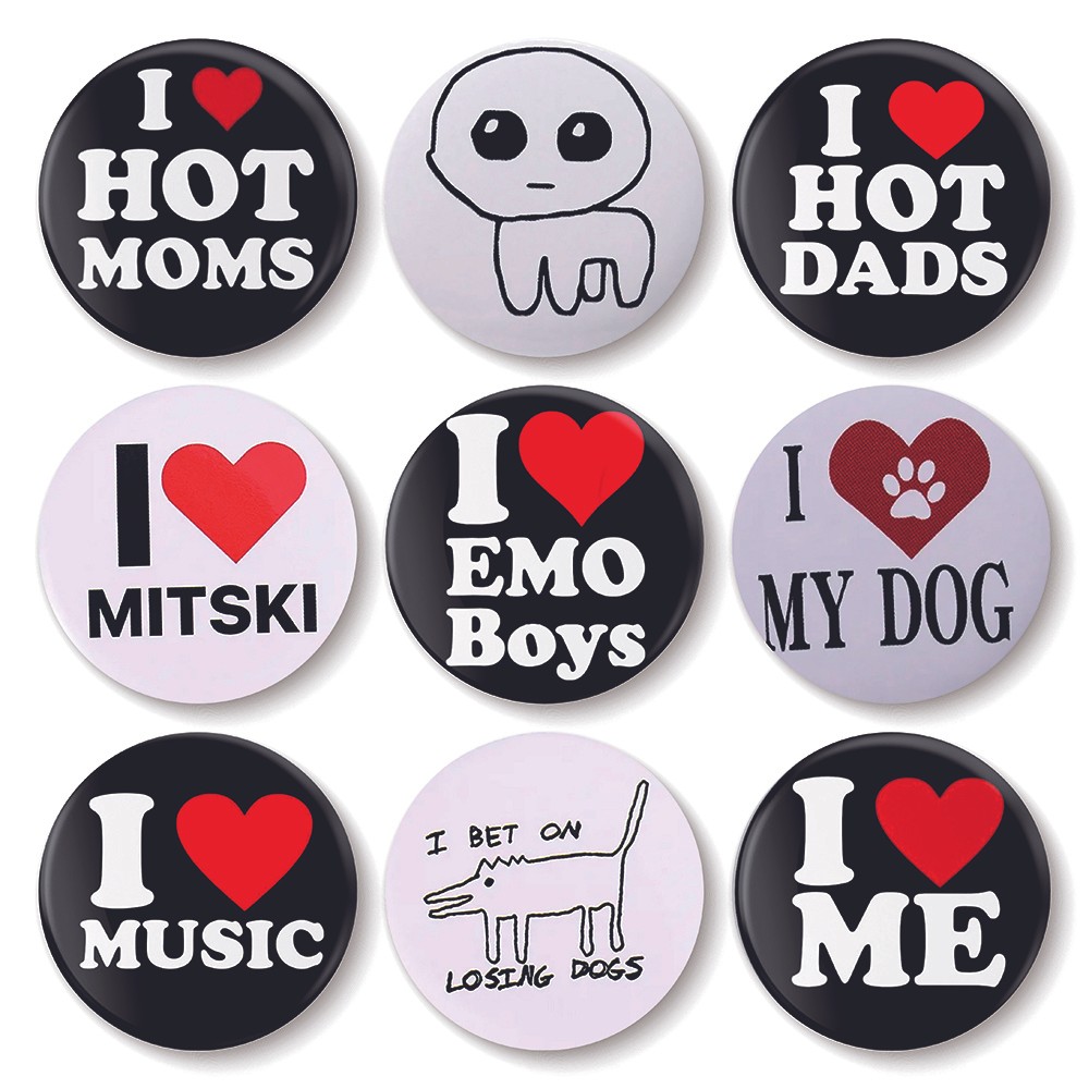 30 Types Tinplate Pins I Love Me EMO Boys Music Cartoon Soft Button ...