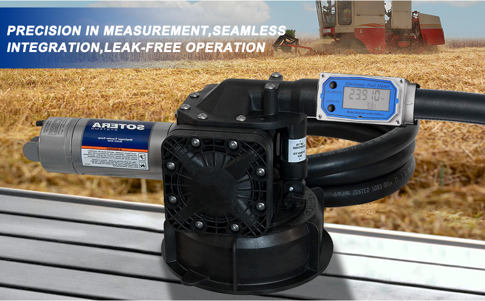 Flow Meter 1 inch Digital Turbine Fuel Meter Waterproof Inline NPT ...