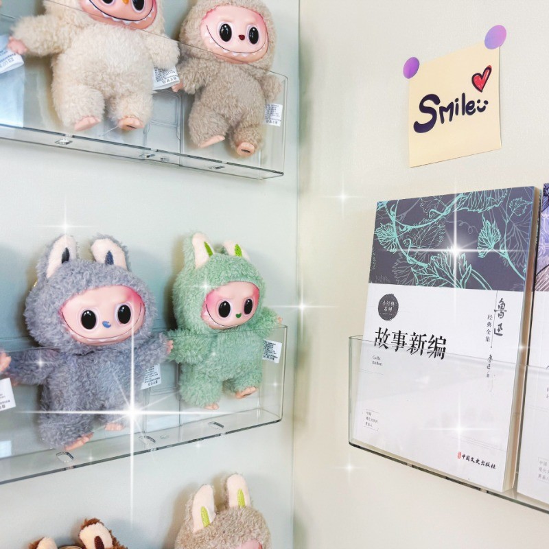 Cartoon Labubu Display Stand Acrylic Transparent Wall-mounted Labubu ...