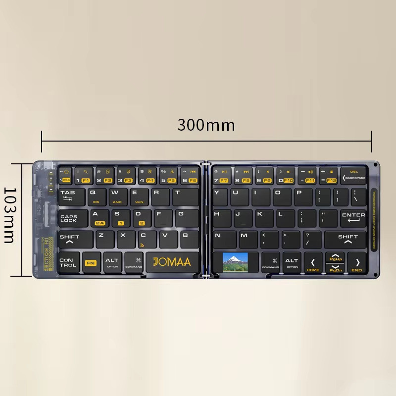 Jomaa Transparent Foldable Wireless Keyboard Bluetooth Keyboard with ...
