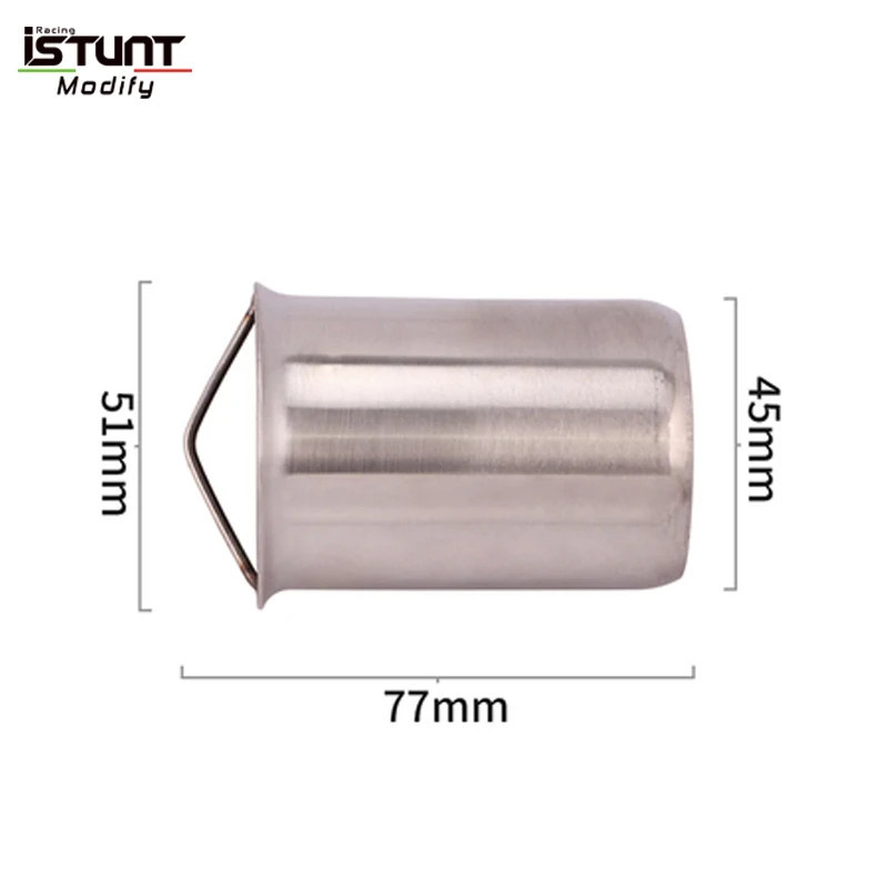 Universal Motorcycle Exhaust Pipe Escape Moto 51mm Catalyst Muffler ...