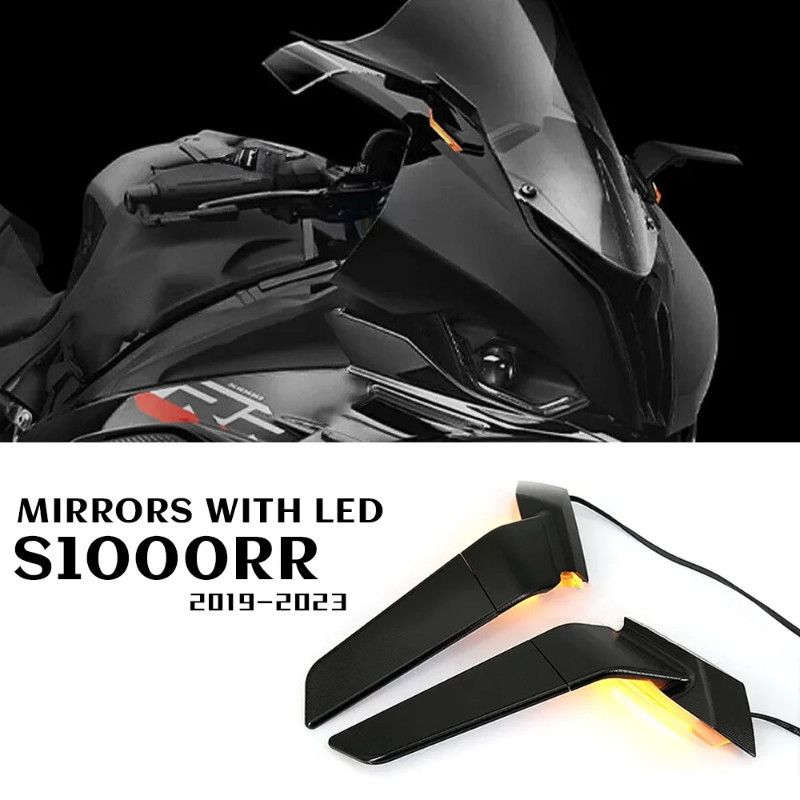 for BMW S1000RR Accessories Stealth Mirrors With LED Turn Signal ...