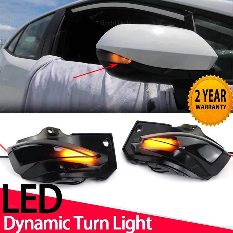 Smoked Lens Side Mirror Sequential Turn Signal Light For Toyota Corolla Sport E210 Sienta XP170 ...