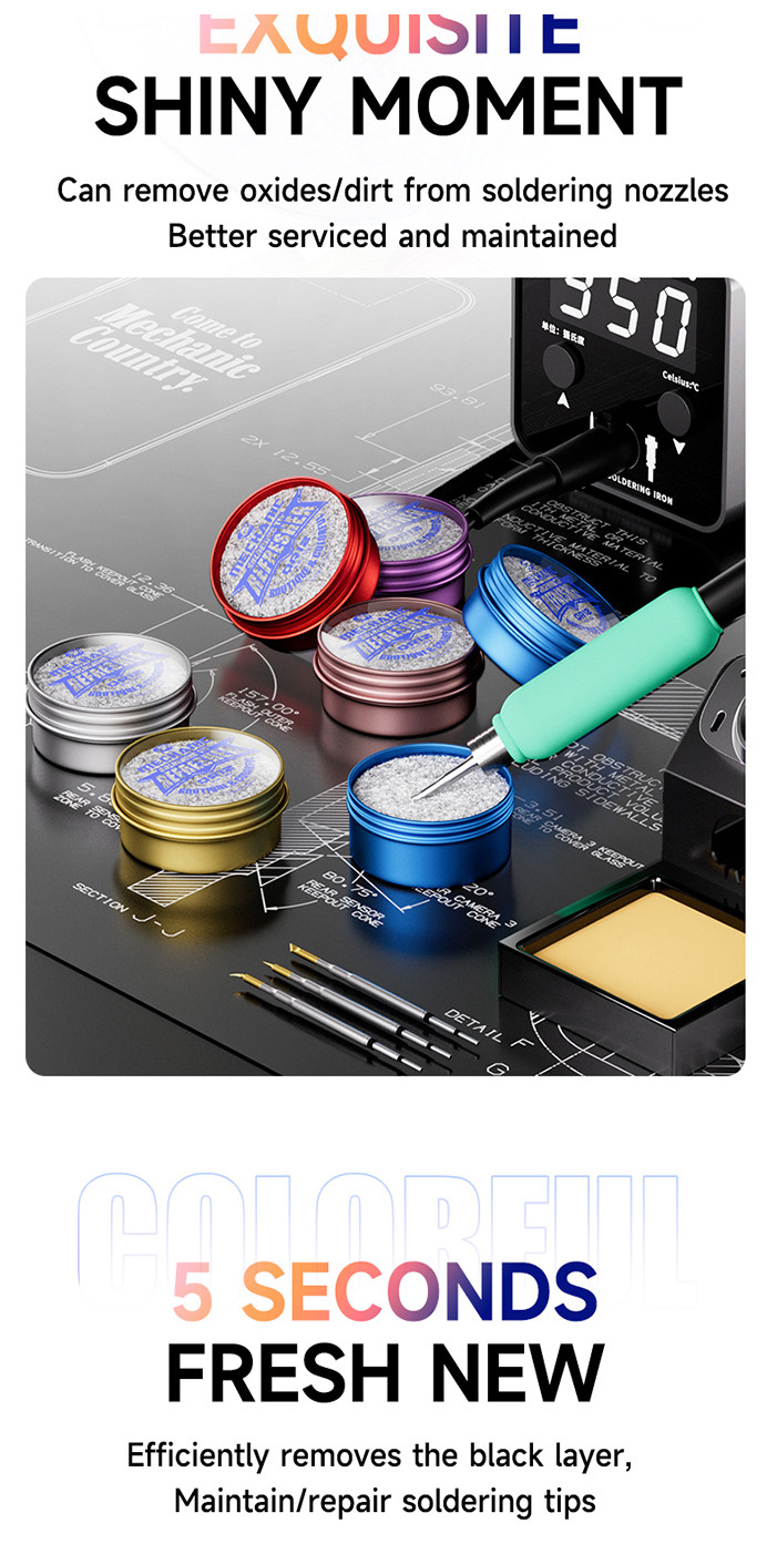 Mechanic QR12 Soldering Tip Refresher Non-stick Tin Solder Cream Clean Paste Oxide Solder Iron ...