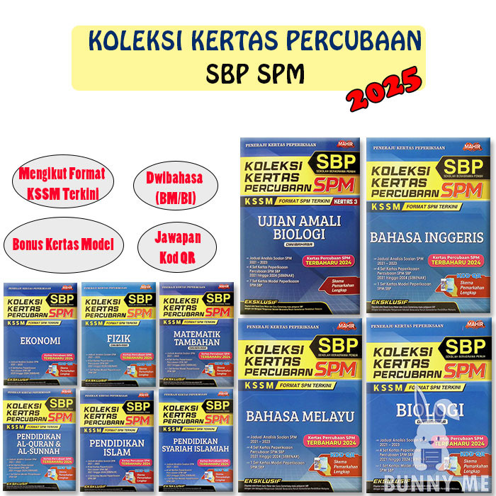 [BUNNY] 2025 Buku Latihan : Koleksi Kertas Percubaan SPM SBP Sebenar (Tahun 2021-2024) - Kertas ...