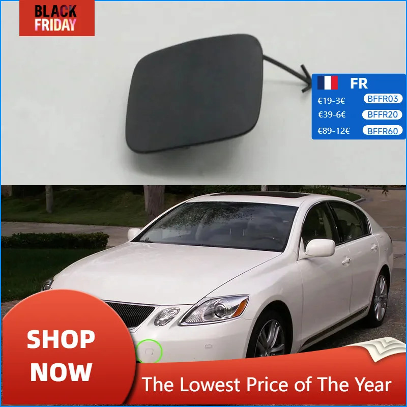 Car Front Bumper Tow Hook Cover Trailer Towing Eye Cap Lid For Lexus GS ...