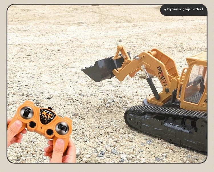[MY Stock]Children Alloy Remote Control Excavator, Remote Control ...
