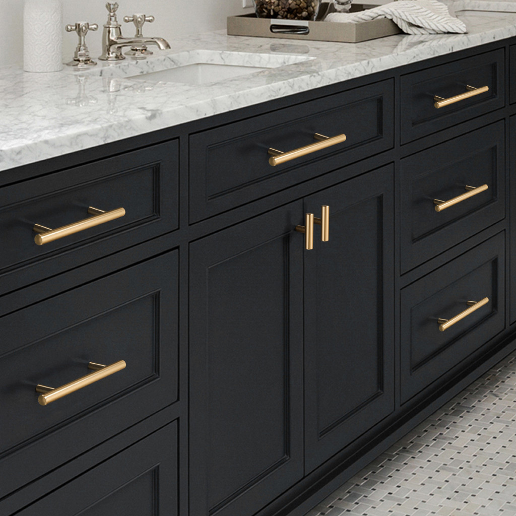 Modern Drawer Handle Aluminium Alloy Cabinet Handle Gold Extended Long ...