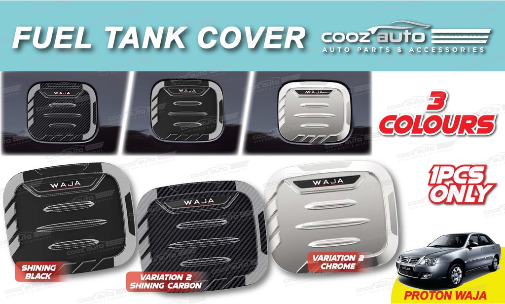Proton Waja Fuel Tank Cover Protector Fuel Cap Trim Chrome Carbon Black ...