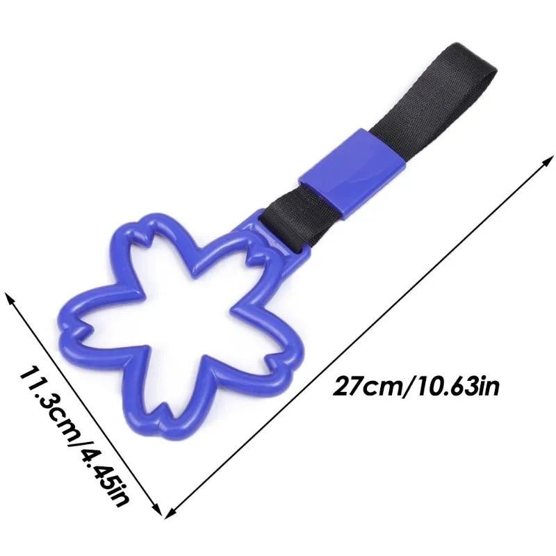 JDM Cherry Blossom Hanging Ring Car Tow Strap Pull Ring Static Belt ...