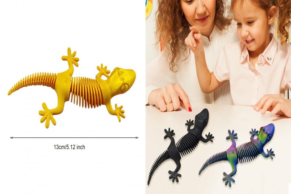 Movable Joint Lizard Sculpture Desktop Lizard Decoration Articulated ...