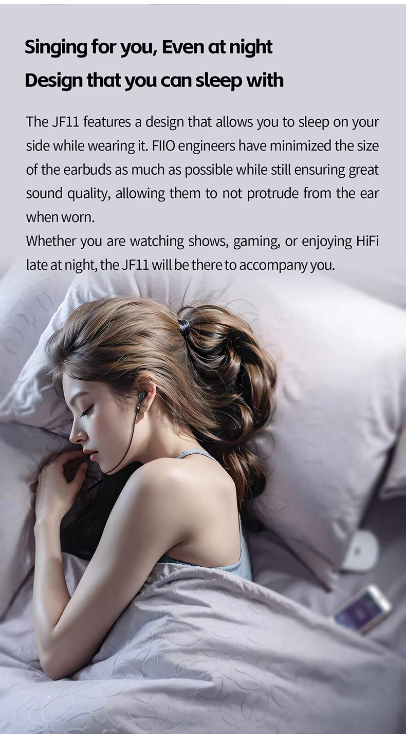 FiiO JF11, U-Shaped Hi-Fi Gaming Earbuds: 14.2mm Dynamic Driver Wired Earphones with/without ...