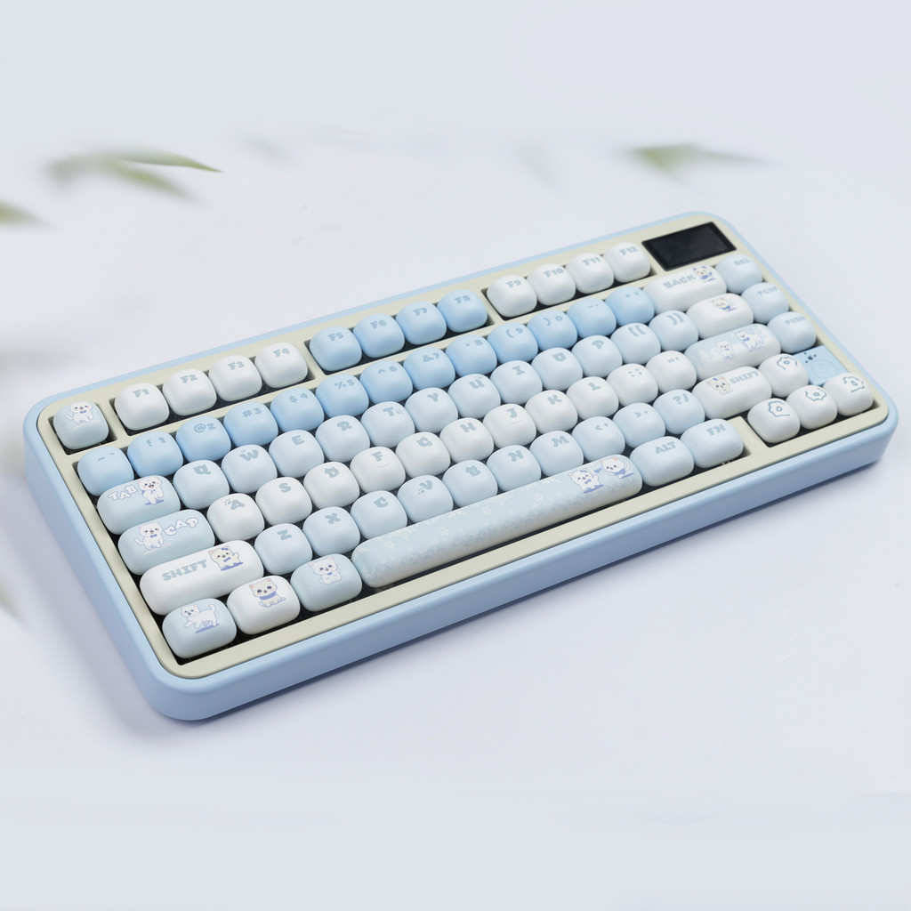 MOG profile Cute Round PBT Bun Keycaps for Mechanical Keyboard | Shopee ...