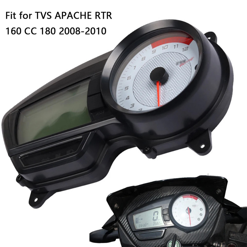 Motorcycle LCD Digital Speedometer Odometer Tachometer Gauge for TVS ...