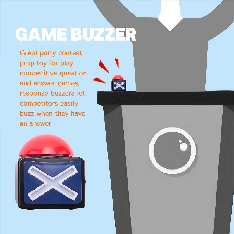 Quiz Buzzer Set Game Show Buttons with Sound Light Talent Show Karaoke ...