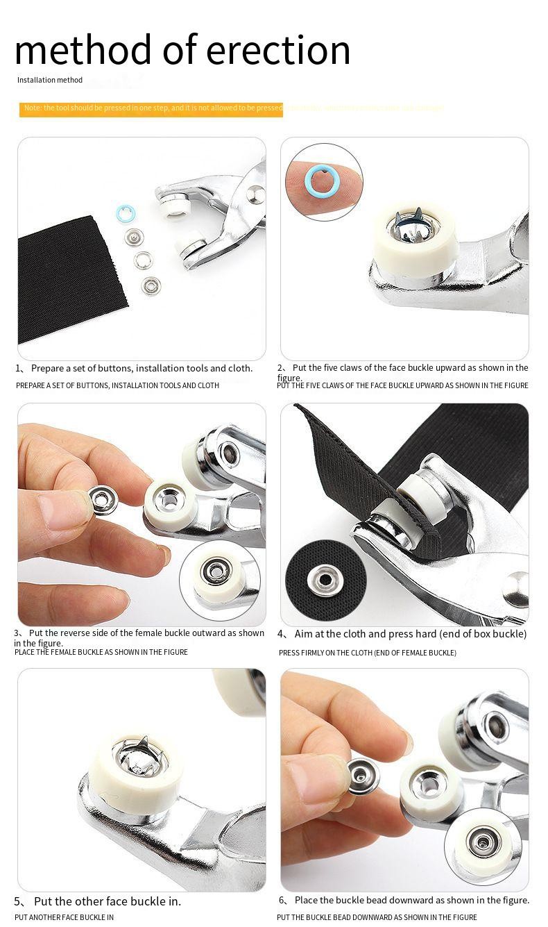 Five Claw Buckle Tool Set Without Sewing Claw Buckle Baby Suit Single