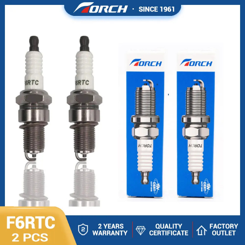 2 Pack Spark Plug Torch F6RTC Replace for Stens 131-039 MTD 751-10292 VOLVO 1367528 RENAULT ...