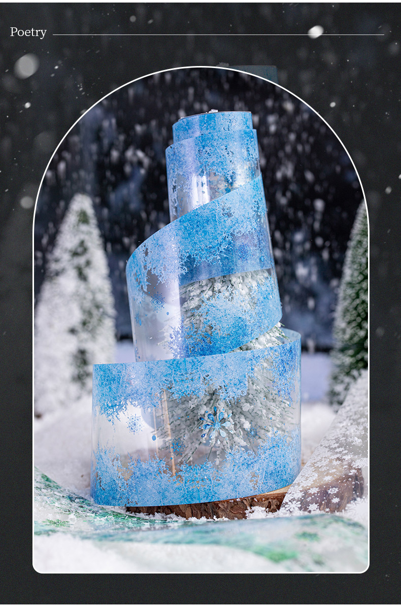 JIANWU 70mm*200cm Snow Becomes Poetry Series Vintage Snowflake ...