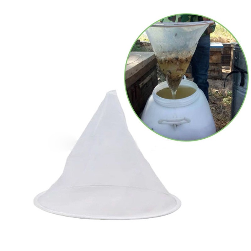 Honey Flow Mesh Nylon Sieve Funnel-Shaped Strainer Filter Fiber Bee Net ...