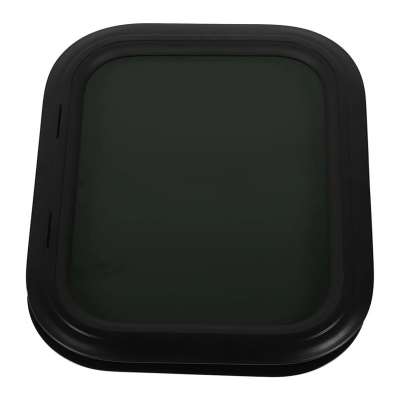Black RV Window Waterproof Tempered Glass Heavy Frame 450 X 300mm Fixed ...