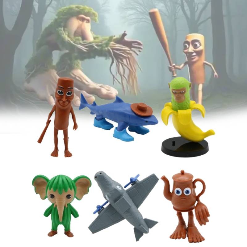 Ancient Shark Legends Stickman Pvc Figurines Desktop Collectible For ...