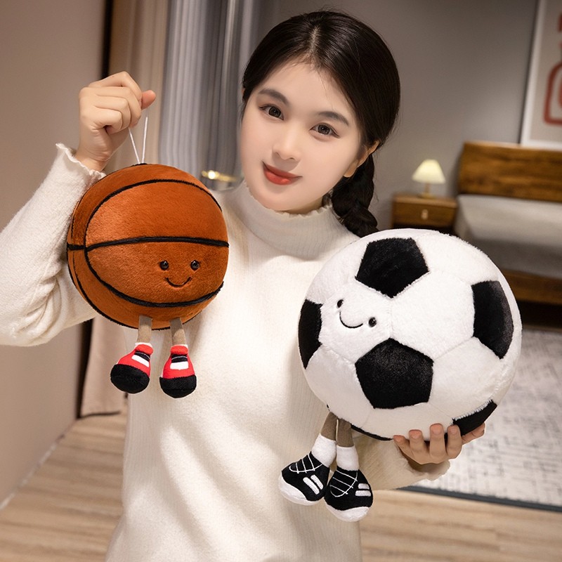 Amuseables Sports Football Basketball Plush Toy Cute Football ...