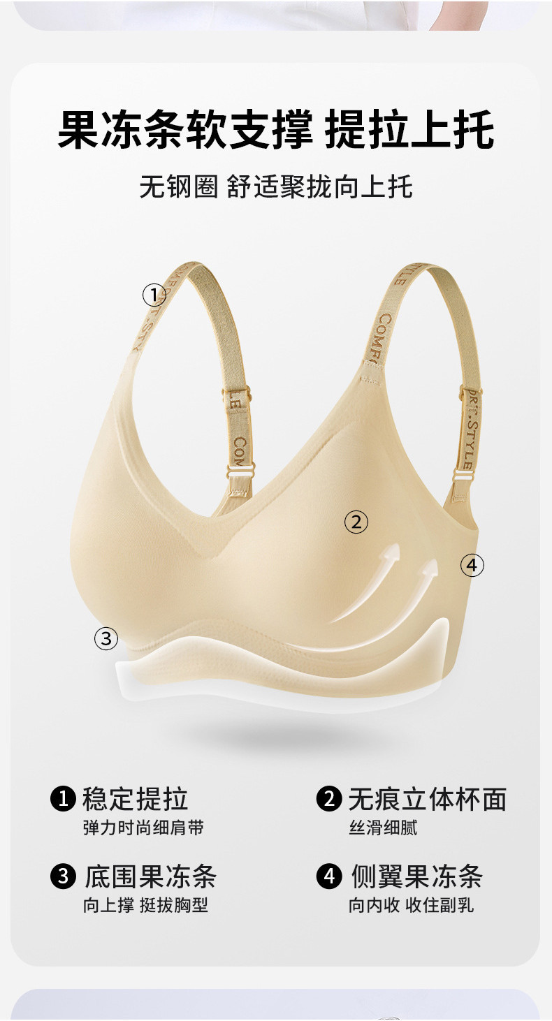 [Queen's Secret] Lift Letter Straps Small Chest Bra Women's Anti ...