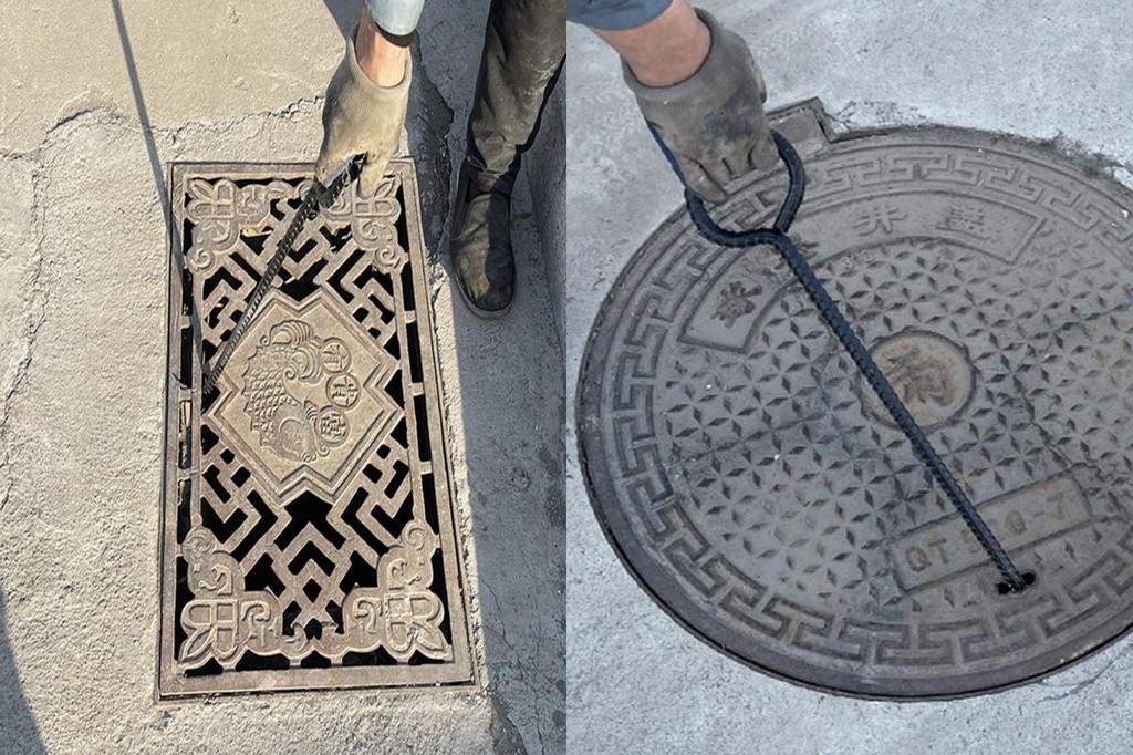 EYE Reinforced Rebar Manhole Tool Manhole Cover Hook with Sharp Tip ...