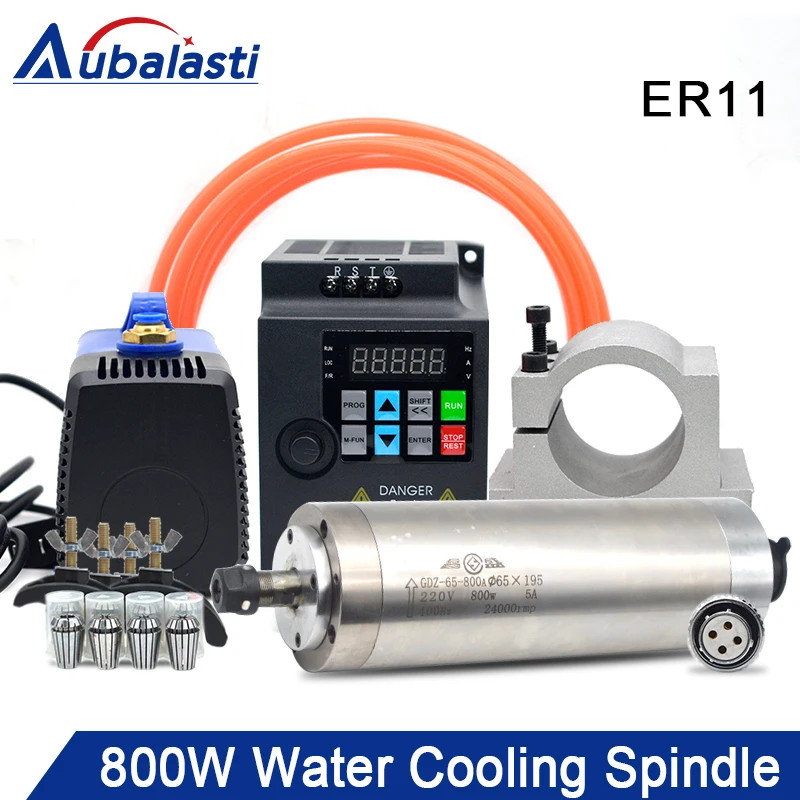 Water Cooled Spindle Kit 800w Water Cooling Spindle 4 bearings D65mm 0 ...
