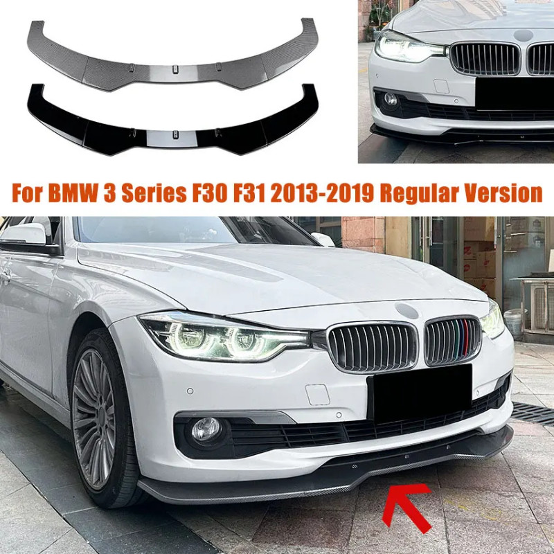 Car Three Stage Front Bumper Lip Spoiler For BMW 3 Series F30 F31 2013 ...