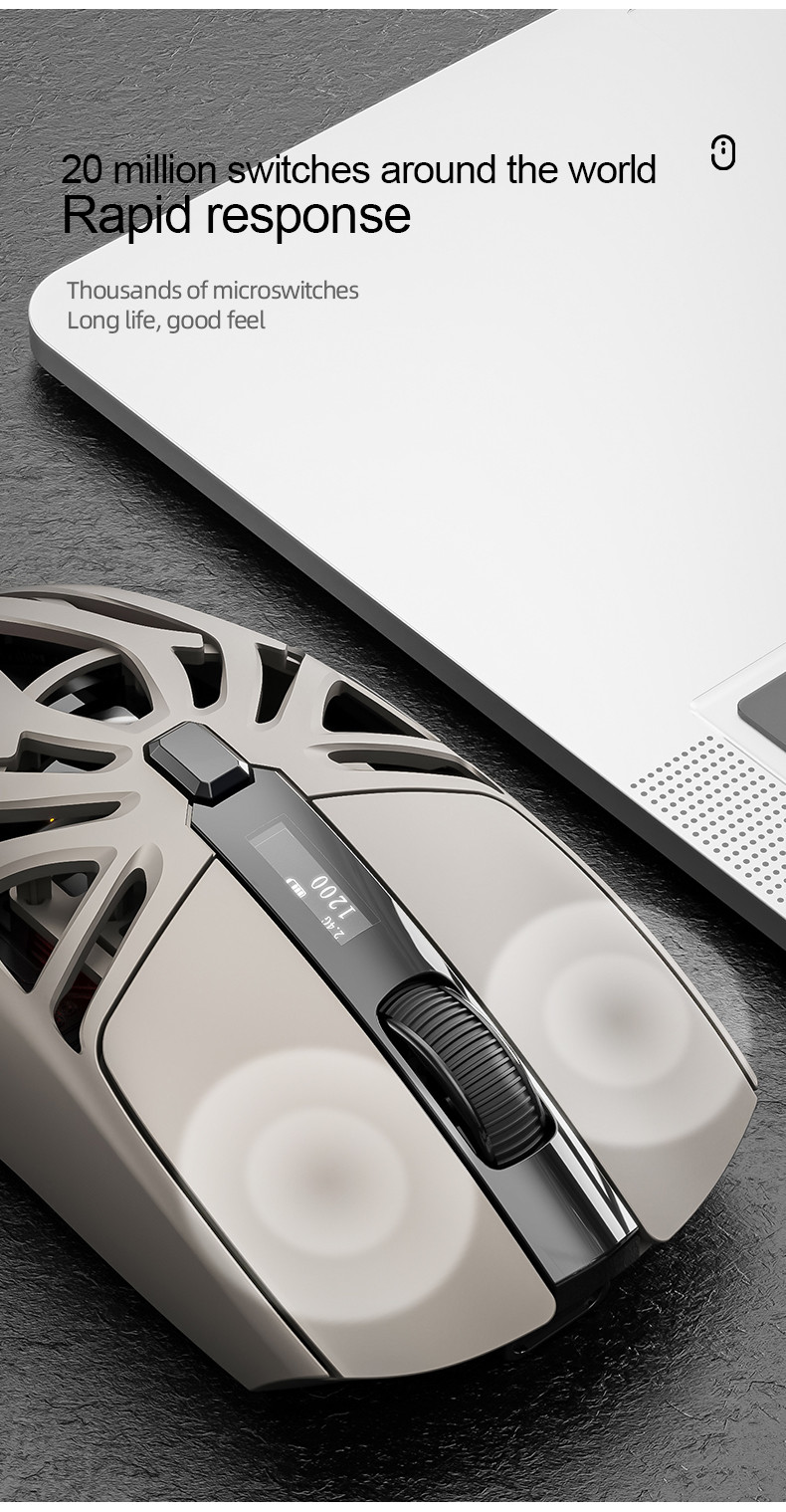 SMAILWOLF RS8 1000Hz Bluetooth Mouse, 10000dpi, Three-mode Connection ...