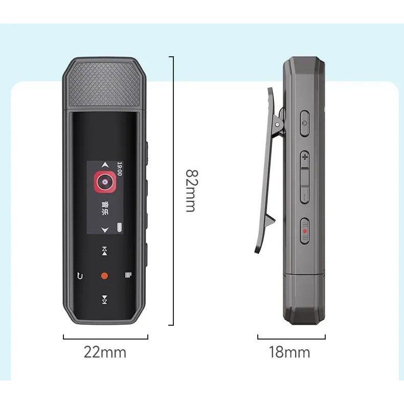 RUIZU X80 USB MP3 Player Mini 64GB Touch Key Bluetooth 5.3 Sports Clip ...