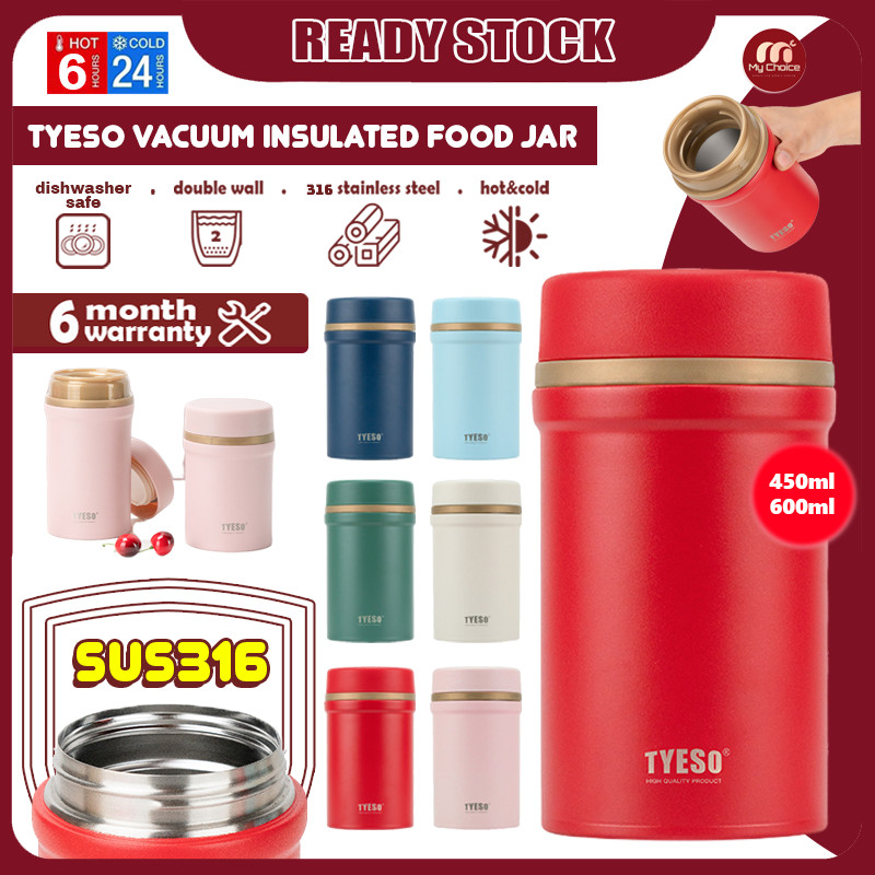 TYESO Modern Thermos Food Jar 450ml/600ml SUS 316 Heat Preservation ...