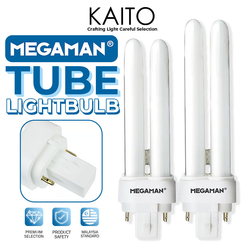 MEGAMAN Plug-In Tube Light Bulb 18W 26W Bright Energy Saving Lightbulb ...