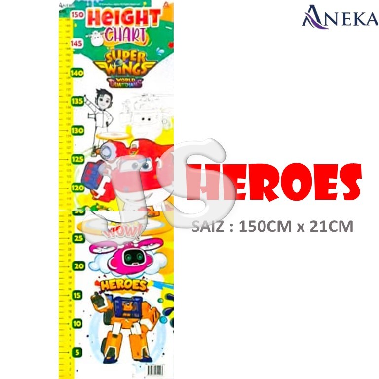 HEIGHT MEASUREMENT CHART 150CM | KIDS HEIGHT CHART 150CM UKURAN TINGGI ...