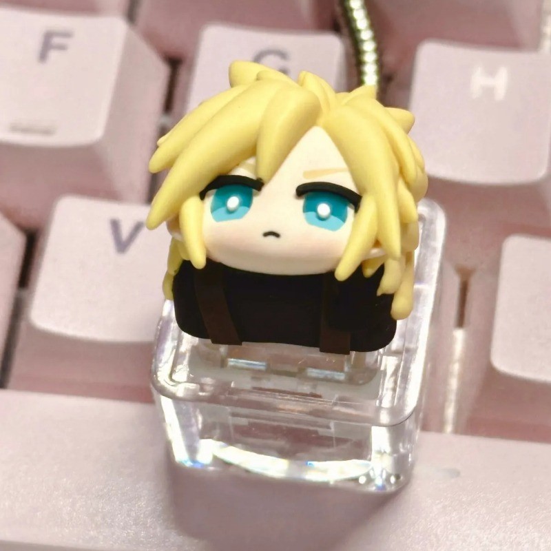 Final Fantasy VII Keycap Cute Cartoon MX Switch Mechanical Keyboard ...