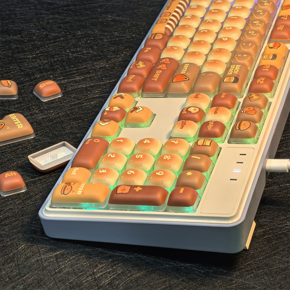 Hamburger Keycap MOG Profile PBT 120 Keys Light Transmission Wooting ...
