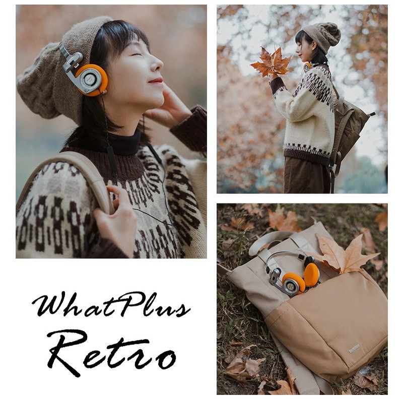 WhatPlus Retro Wireless Headphones Bluetooth 5.2 On-Ear Headphones HIFI ...