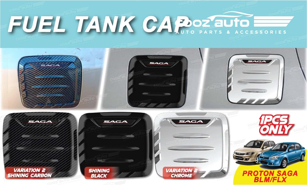 Proton Saga BLM FL FLX Fuel Tank Cover Fuel Cap Chrome Forged Carbon ...