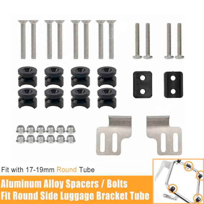 Fit Round Tube Motorcycle Side Luggage Box Rack Case Bolts Fastener ...