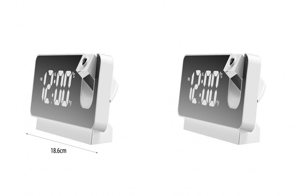 EDI Rechargeable Alarm Clock Rechargeable Projection Alarm Clock with ...