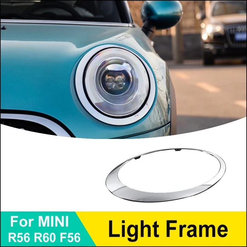 Original Front Chrome Light Frame Head Lamp Cover Replacement For MINI ...