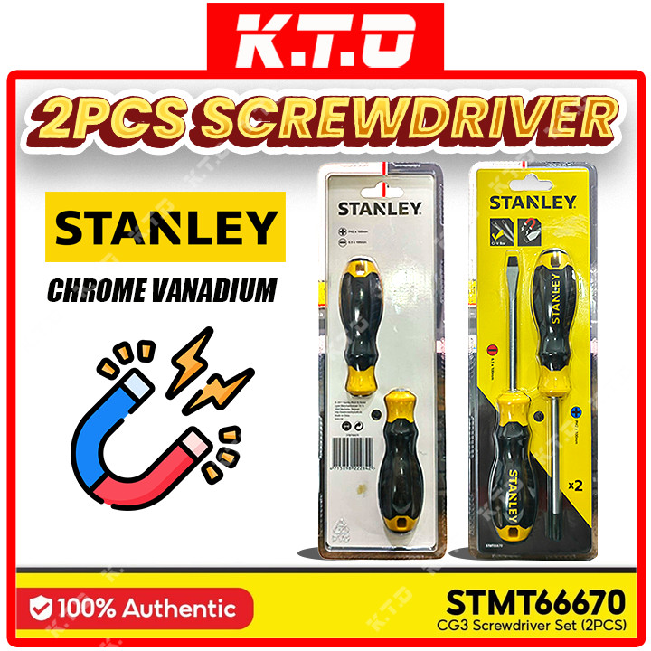 2 Pcs / Set STMT66670 Cushion Grip Screwdriver Set Magnetic Tips ...
