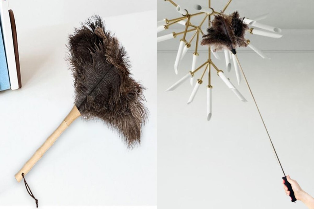 kn Adjustable Length Ostrich Feather Duster Extendable Fluffy Ostrich ...