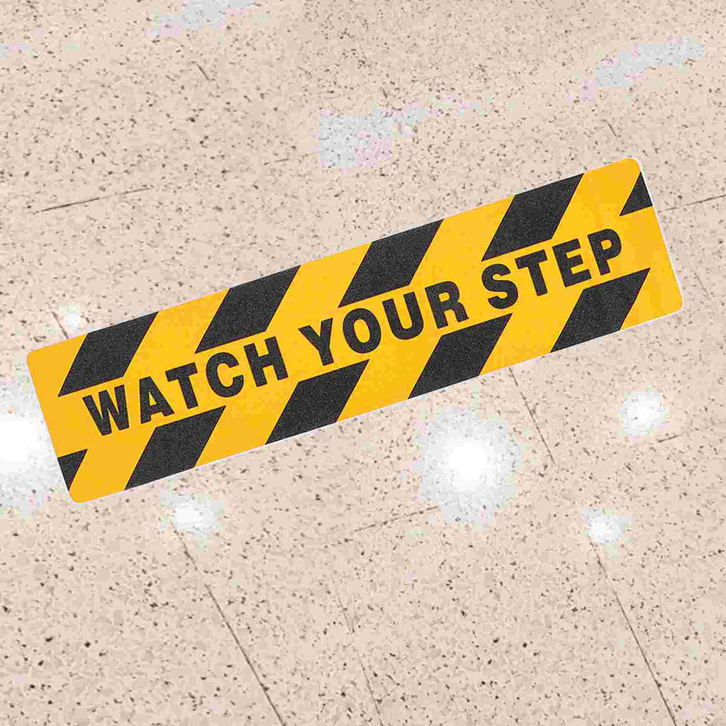 2 Pcs Warning Anti-slip Sticker Adhesive Watch Your Step Tape Decorate ...