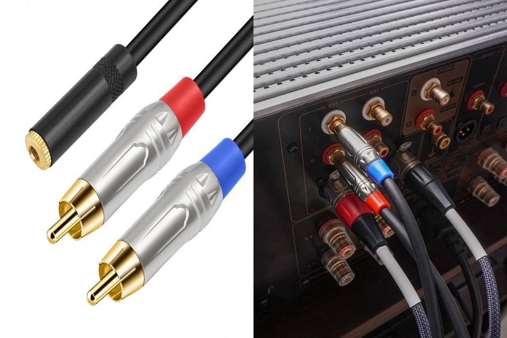 RGA Audio Adapter Y-line Splitter Gold-plated Connectors Cable High ...