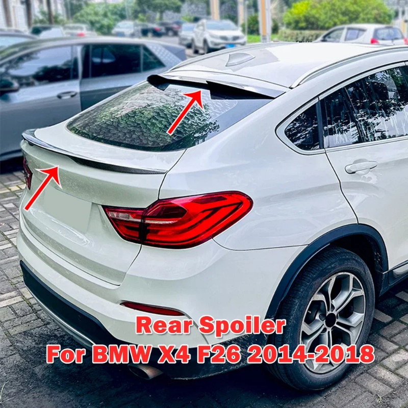 Car Rear Spoiler Roof Wing Accessories For BMW X4 F26 2014-2018 Rear ...