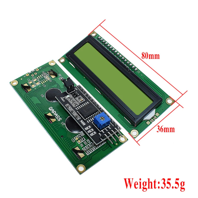 1602 16x2 HD44780 Character Symbol LCD/w IIC/I2C Serial Interface ...
