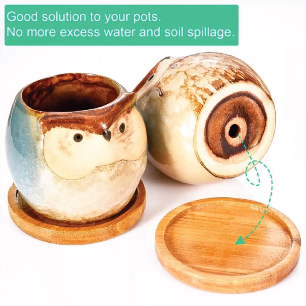Mini Bamboo Tray Bamboo Saucer Plant Pot Flower Pot Saucer Cup Holder ...