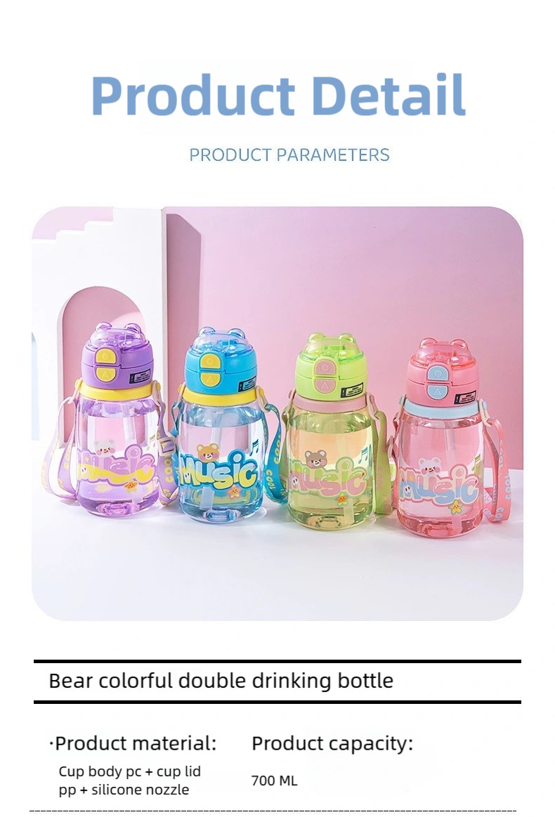 Kids’ Straw Water Bottle – Cute, Portable, and Durable, Botol Air Kanak-Kanak – Dengan Straw ...